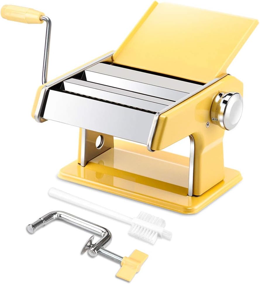 Amazon.com: elabo Pasta Machine - Stainless Steel Roller Pasta Maker ...