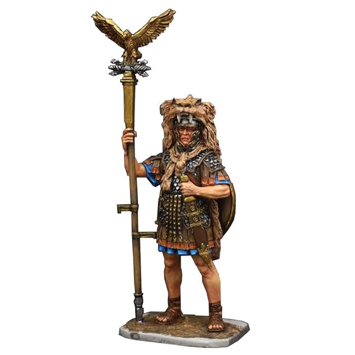 Buy Ancient Roman Legion Eagle Chess Player Statue, Tin Metal Medieval ...