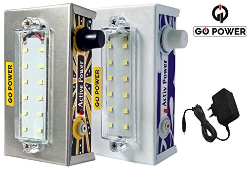 Go Power 10 LED (Set of 2) with Charger Rechargeable Emergency Light ...