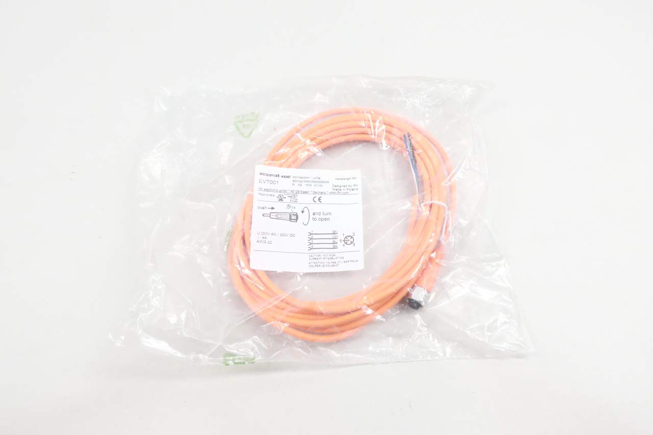 Amazon.com: IFM EFECTOR EVT001 ECOMOT 400 Female CORDSET 5M 250V-AC ...