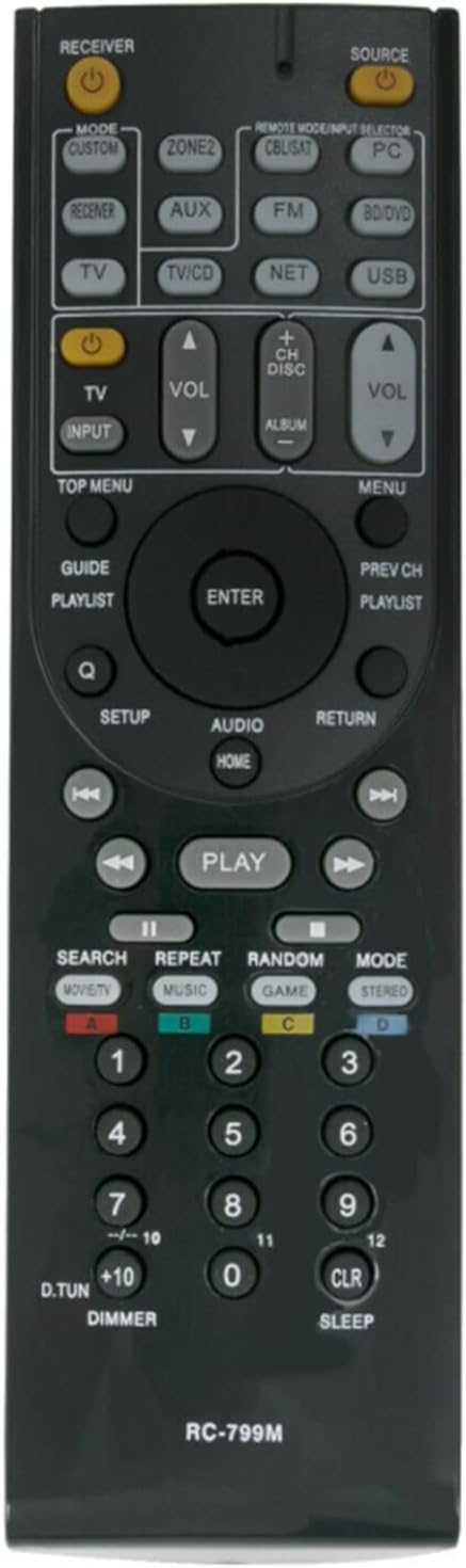 Amazon.com: New RC-799M Replaced Remote Control Compatible with Onkyo ...