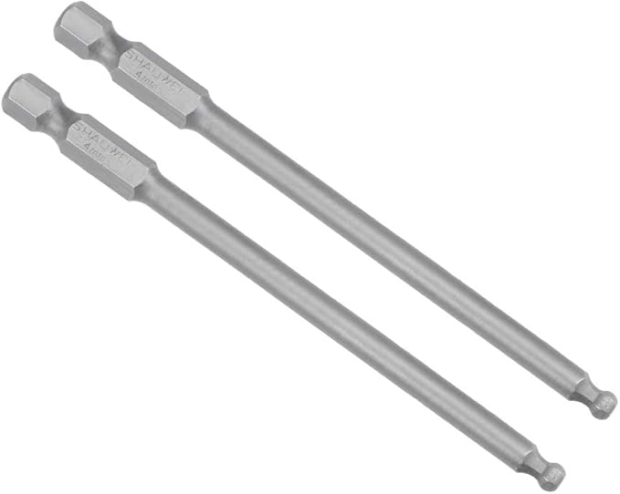 uxcell 2 Pcs H4 (4mm) Ball End Screwdriver Bits, S2 Steel Magnetic 3.9 ...