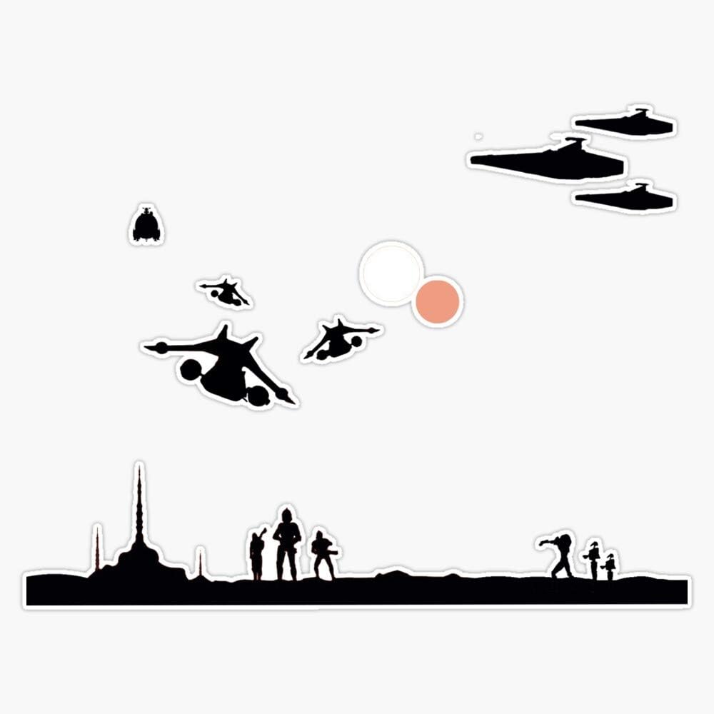 Amazon.com: Star Wars Decals Set - 3 Premium Star Wars Decal Stickers ...