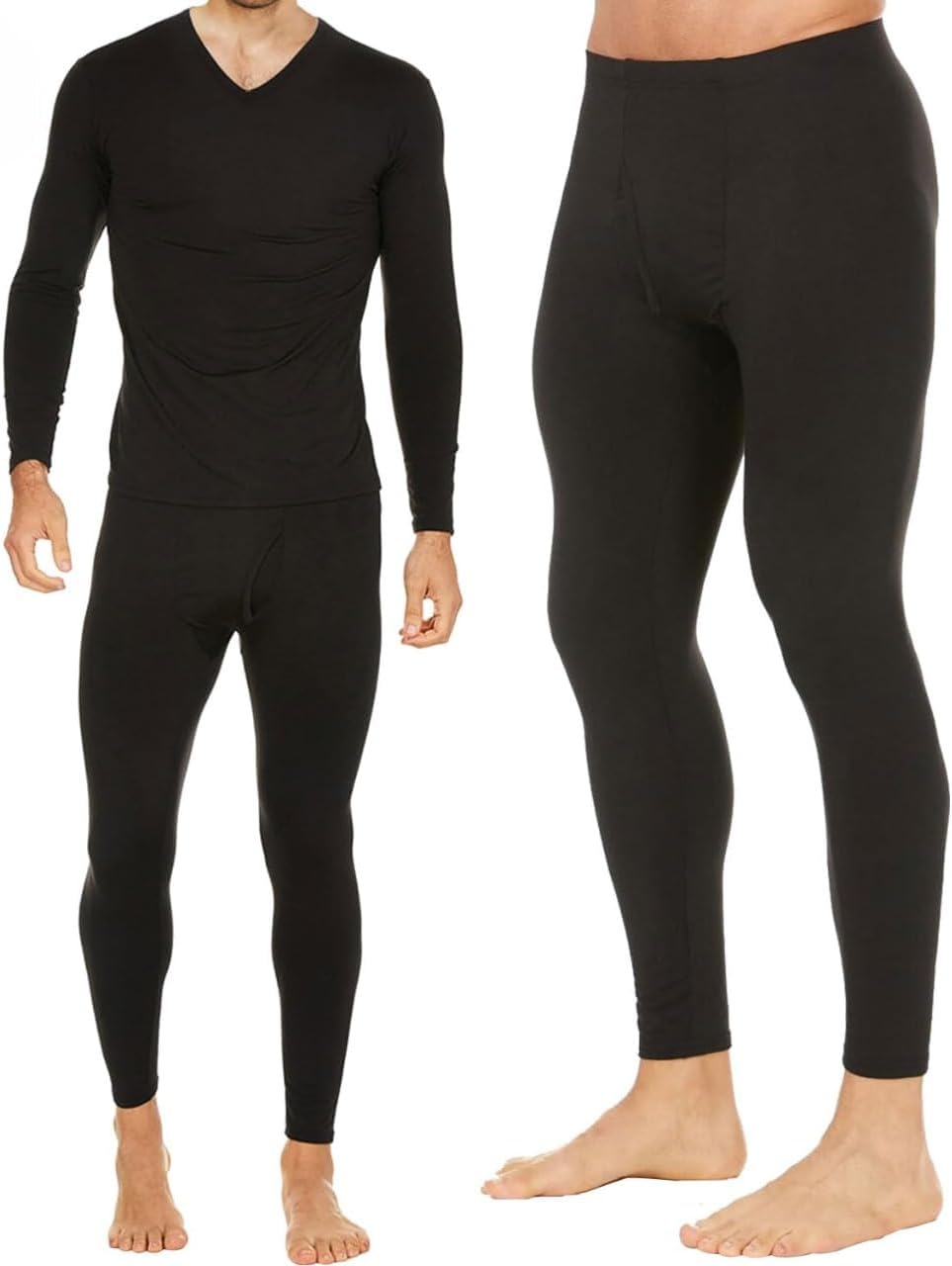 Amazon.com: Thermajohn Long Johns for Men Size XL Bottoms & Vneck Set ...
