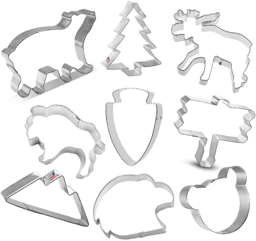 Amazon.com: National Forest State Park Cookie Cutter 9 Piece Set from ...