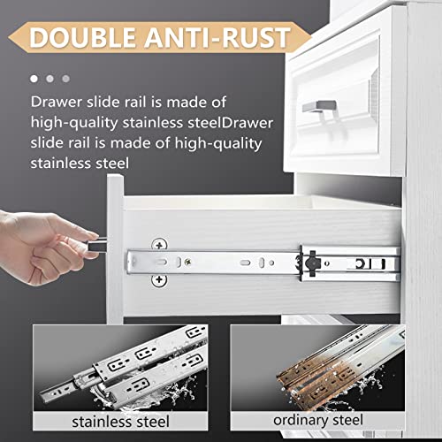 Snapklik.com : 5 Pair Stainless Steel Drawer Slides 10 12 14 16 18 20 ...