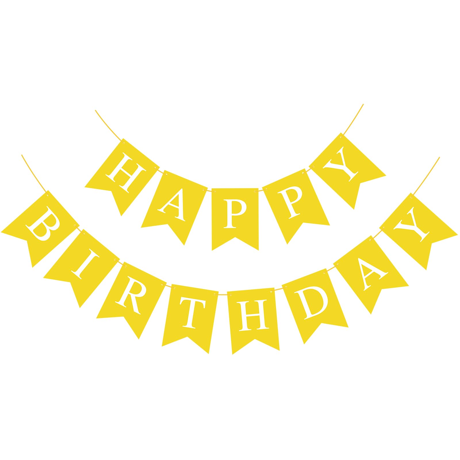 Snapklik.com : Yellow Birthday Banner Sign Happy Birthday Bunting ...