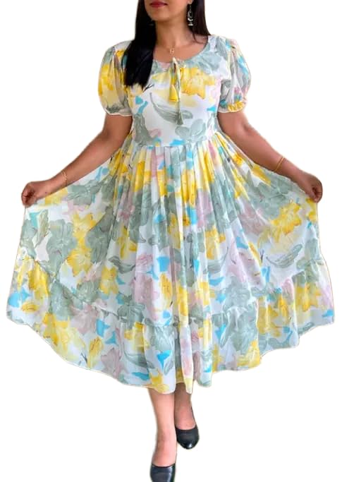 Buy Girls' Trendy Red Long Frock Dressdress21XL at Amazon.in