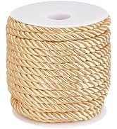 Amazon.com: PH PandaHall 5mm 18 Yards Twisted Gold Rope Nylon Cord Trim ...