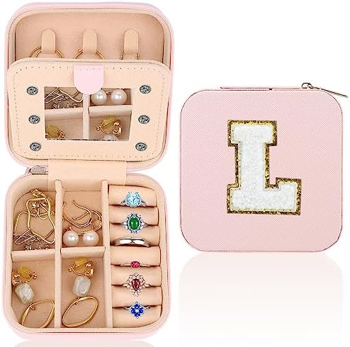 WALLFID Travel Jewellery Box,Alphabet Jewellery Organiser,Portable ...