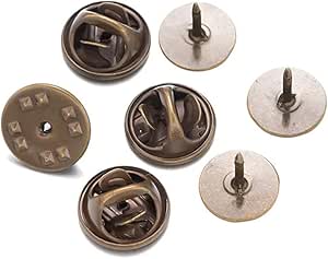 Amazon.com: 50 Sets Copper Locking Pin Backs, 11mm Clutch Backs with ...