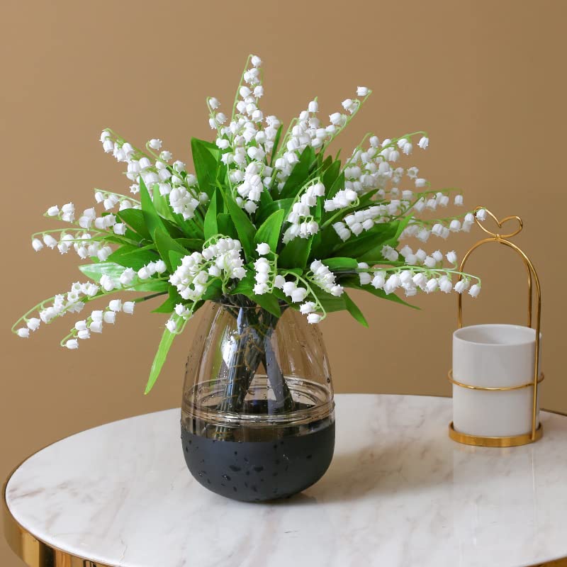 Amazon.com: JOSON 12 Artificial Valley Lilies, Artificial White Bell ...