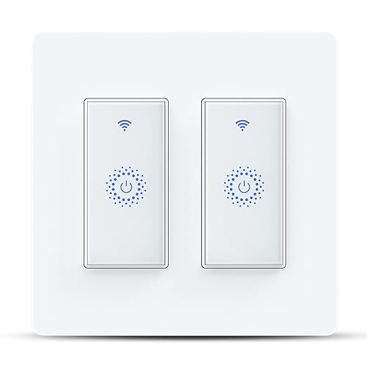 Smart Switch Smart Light Switch Touch Switch 2 Gang,WiFi Light Switch ...