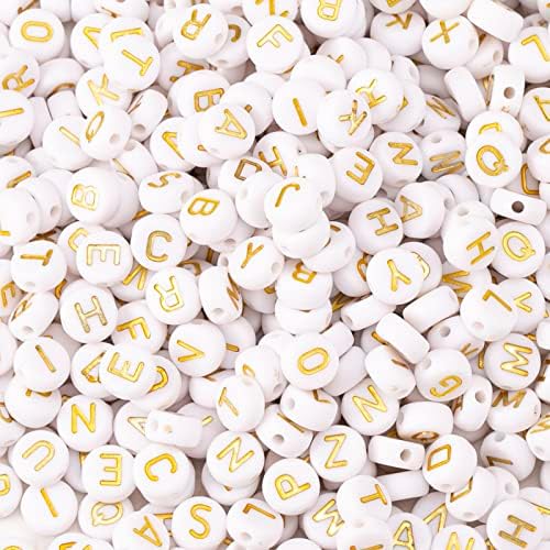 Amazon.com: Looconi 1450pcs Letter Beads Smiley Beads and Heart Beads ...