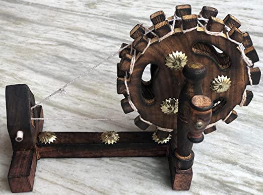 Buy Desiree MART Gandhiji's Miniature Wooden Charkha/Spin Wheel Display ...