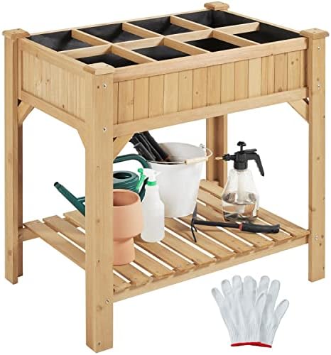 Hochbeet Mit Stauraum Yaheetech Hochbeet Mit Rollen (87x47cm ...