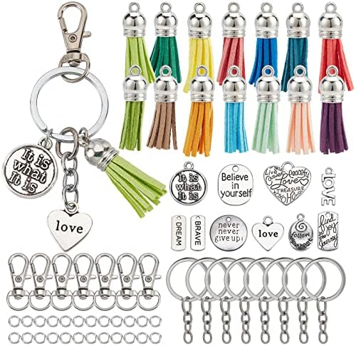 Amazon.com: SUNNYCLUE 180Pcs DIY 20 Sets Keychain Tassels Bulk ...