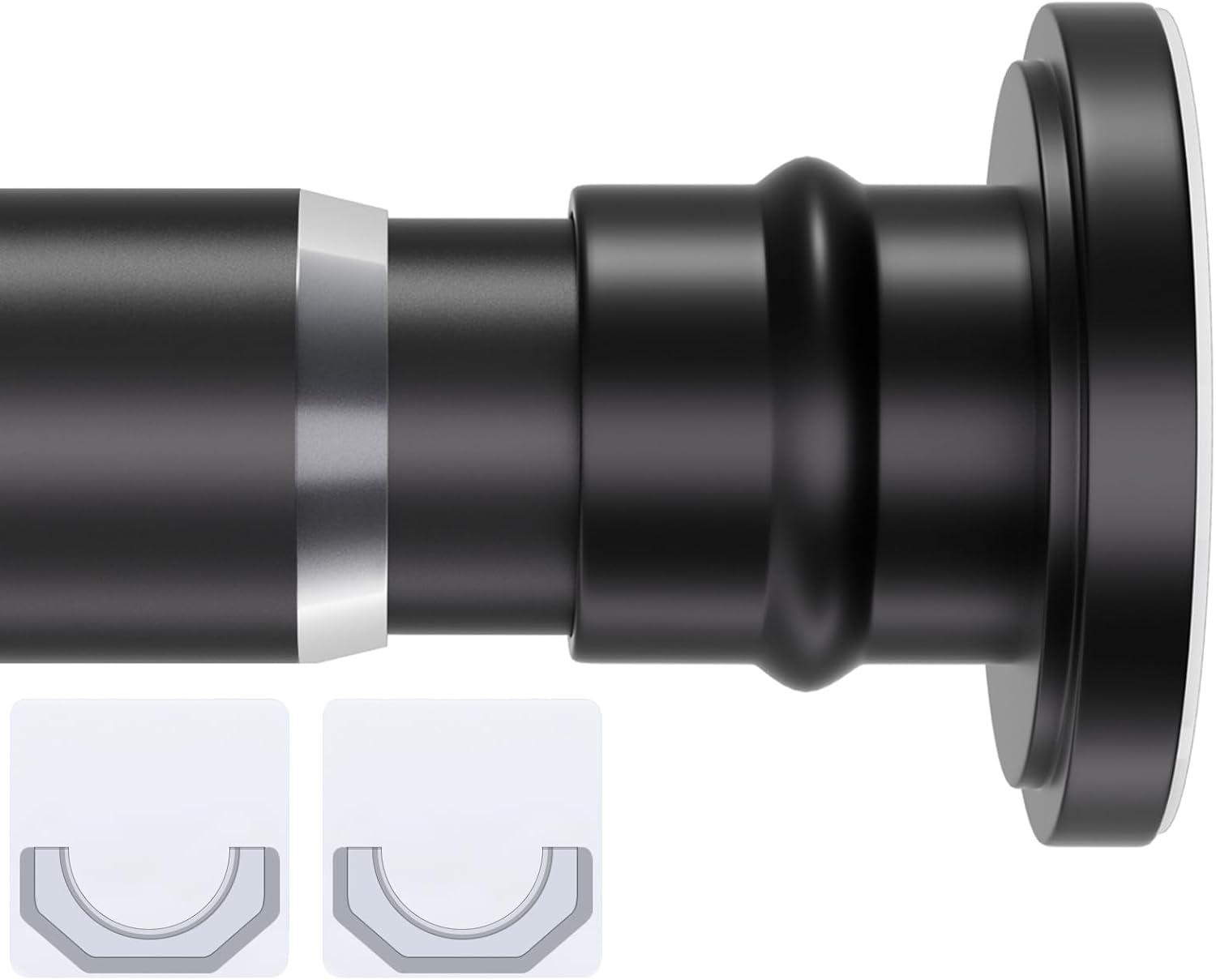 Amazon.com: XIQIYY Small Tension Rod 18-32 Inches Black Shower Curtain ...