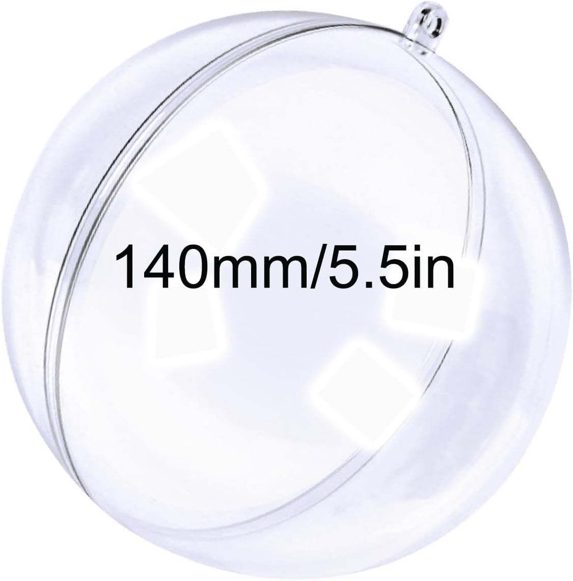 Amazon.com: Groumh 140mm 5Packs Large Christmas Clear Baubles ...