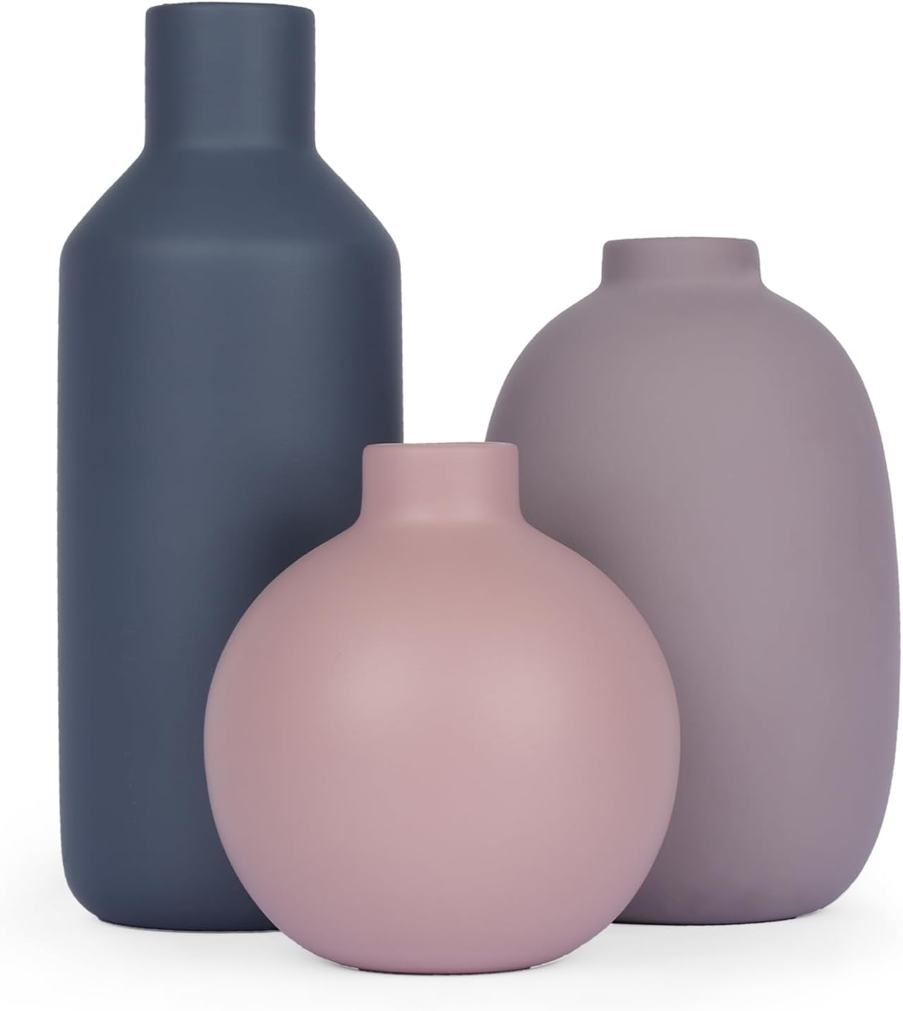 Amazon.com: Ceramic Modern Farmhouse Vase, Set of 3 for Table, Living ...