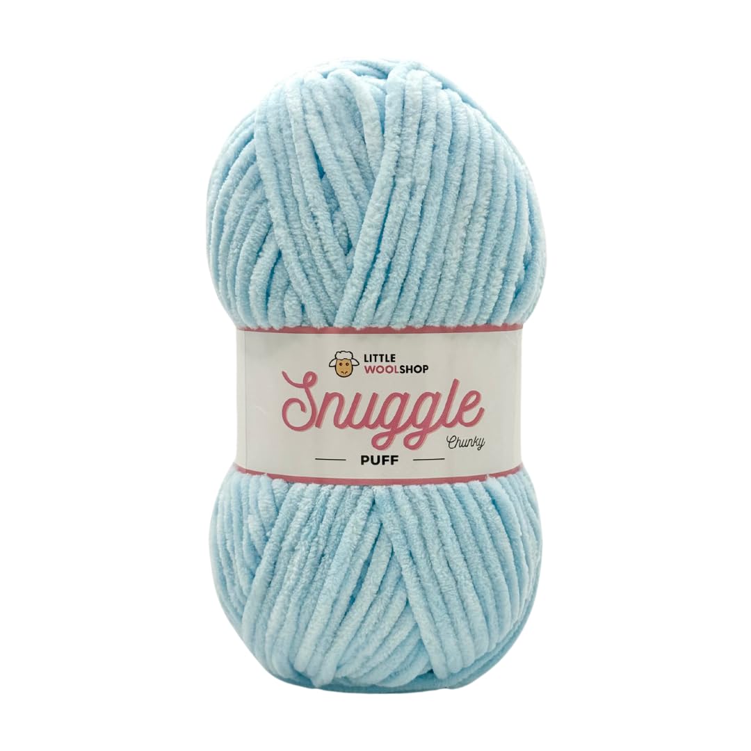 LittleWoolShop Snuggle Puff Chunky Chenille Yarn 100g - 100% Supersoft ...