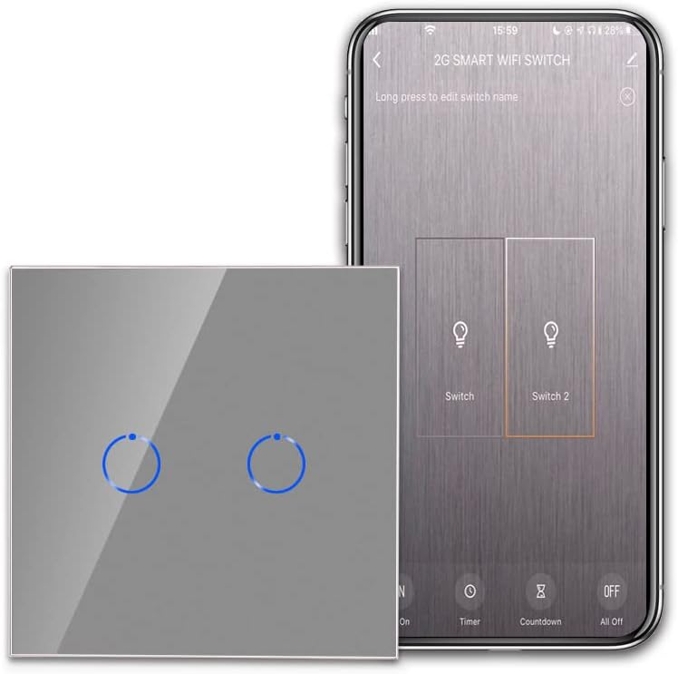 CNBINGO WiFi Smart Light Switch Work with Alexa, Google Assistant ...