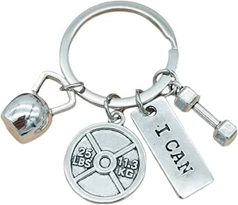 Amazon.com: RFTWXHPN Gym Workout Gift Keychain for Women Men I Can ...