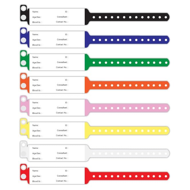 OTICA ID Band for Hospital, Patient Identification Band (Adult, Pink ...