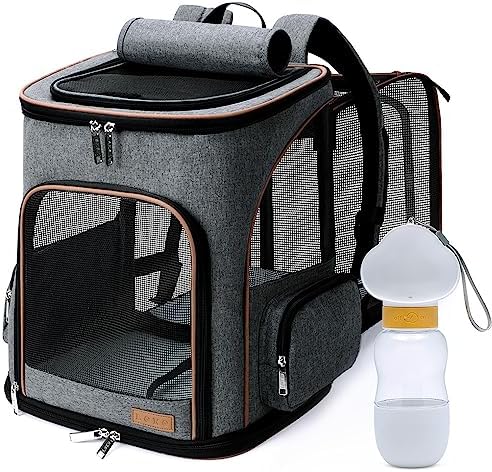 Lekesky Expandable Cat Carrier Backpack - Portable Breathable Rucksack ...