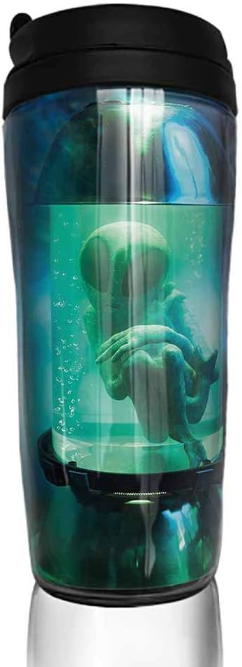 Amazon.com: coffee cups with lids 16 oz Outer Space,Martian UFO Alien ...