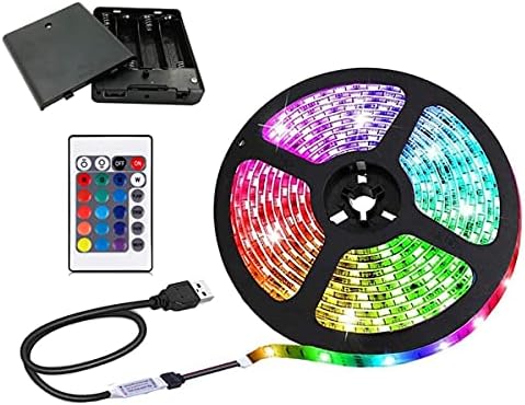 NA Battery Powered LED Strip Lights with 24Keys Remote Controller,16 ...