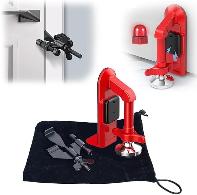 Amazon.com: Portable Alarm Door Stopper for Additional Safety in Hotel ...