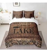 Amazon.com: Lake House Comforter Set Queen Size, Rustic Cabin Farmhouse ...