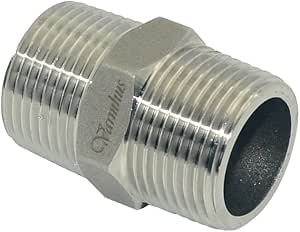 VARMHUS 3/4" NPT Male Threaded Hex Nipple,Stainless Steel 304 Quick Coupler Pipe Fitting ...