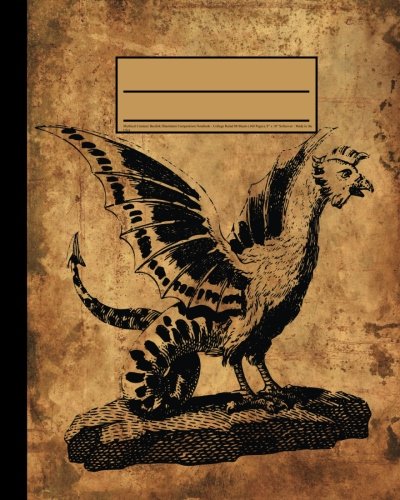Mythical Creature Basilisk Illustration Composition Notebook: College ...