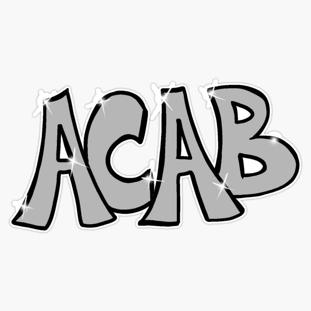 Amazon.com: Acab (Black And Grey) Sticker Vinyl Bumper Sticker Decal ...