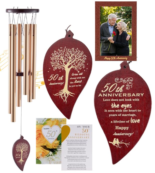 Amazon.com: 50th Wedding Anniversary Wind Chime Gifts, Present for ...