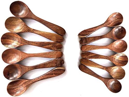 Buy Wood Art Store Handmade Wooden teaspoons - Set of 6 (5 inches) and ...
