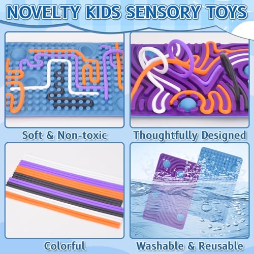 Vibbang Sensory Activity Board, Push Peel Sensory Board, Silicone Calm ...