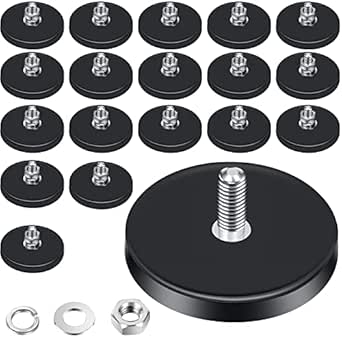 Neodymium Magnet Rubber Coated Mounting Magnets Small Scratch Safe Stud ...