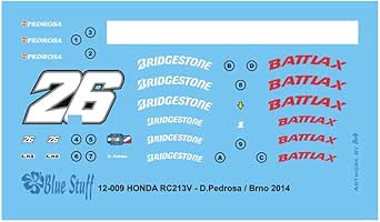 Amazon.co.jp: BS12-009 : 1/12 RC213V Repsol 2014 D.ペドロサ 変更水転写デカール＋レジンパーツ BS12-009 : おもちゃ