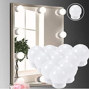 Vanity Mirror with Lights, LED Hollywood Light up Mirror, 10 Dimmable ...