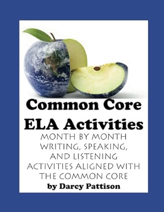 Common Core Ela Activities: Month by Month Writing, Speaking and ...