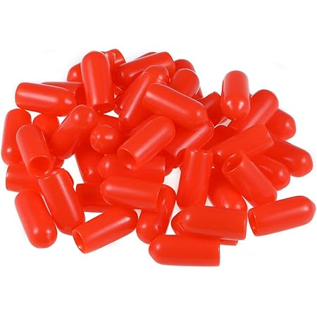 uxcell 100pcs Rubber End Caps 4mm ID Vinyl Round Tube Bolt Cap Cover ...