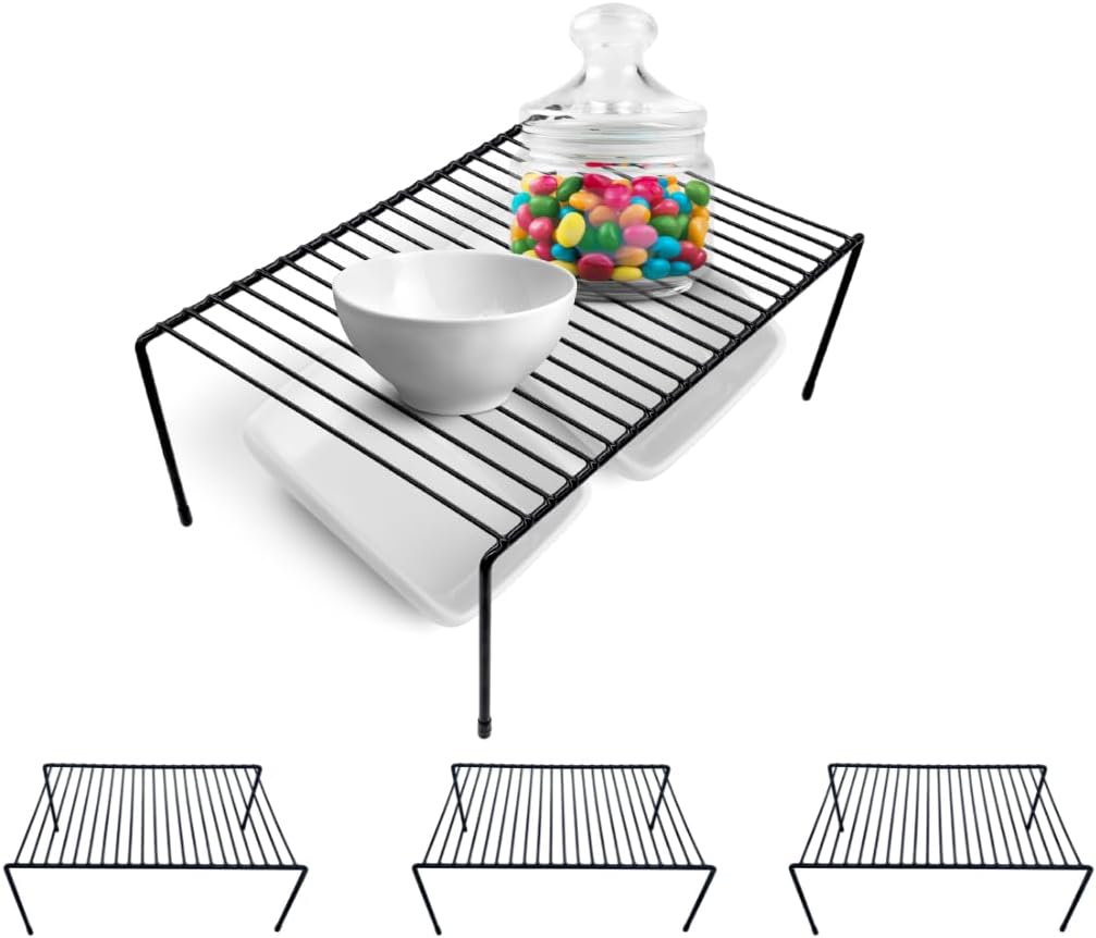 Amazon.com: Evelots Kitchen Cabinet Wire Shelf Organizer/Rack - 4 Pack ...