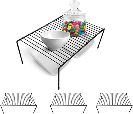 Amazon.com: Evelots Kitchen Cabinet Wire Shelf Organizer/Rack - 4 Pack ...