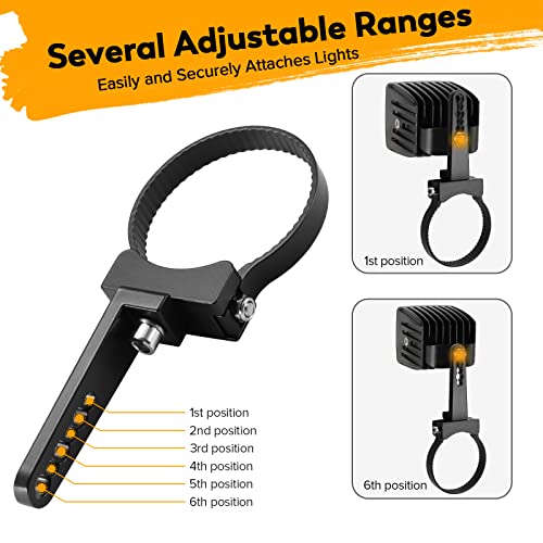 Snapklik.com : Penobon Light Bar Bracket 3 Inch Roll Clamps Adjustable ...