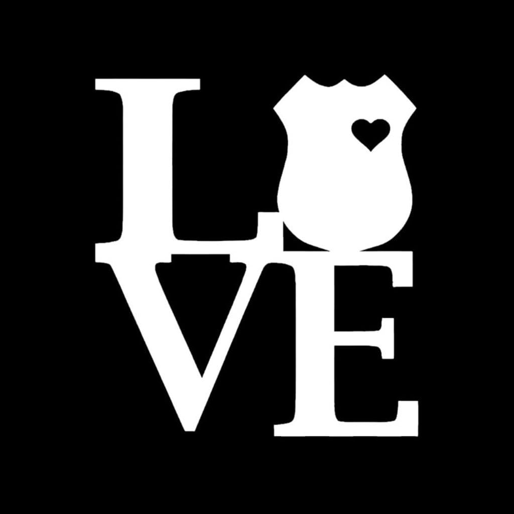 Amazon.com: Police Love Law Enforcement Decal Vinyl Sticker|Cars Trucks ...
