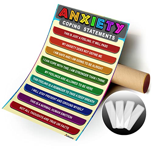 Snapklik.com : ADOGEO The Anxiety Coping Statements Poster, Ways To ...