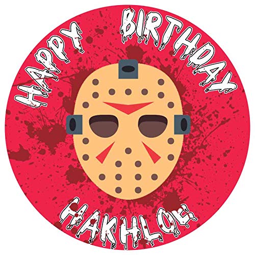 Amazon.com: Cakecery Jason Voorhees Edible Cake Topper Image ...